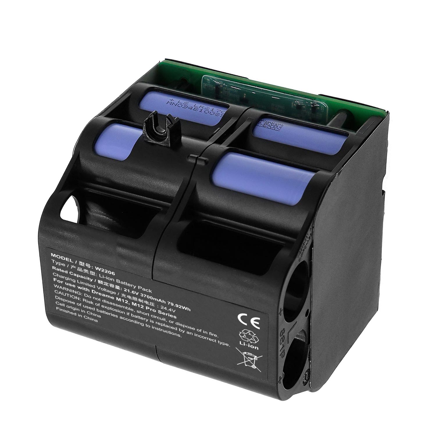 W2206 21.6V 3700mAh Vacuum Cleaner Battery for Dreame M12 M12S M12pro M13